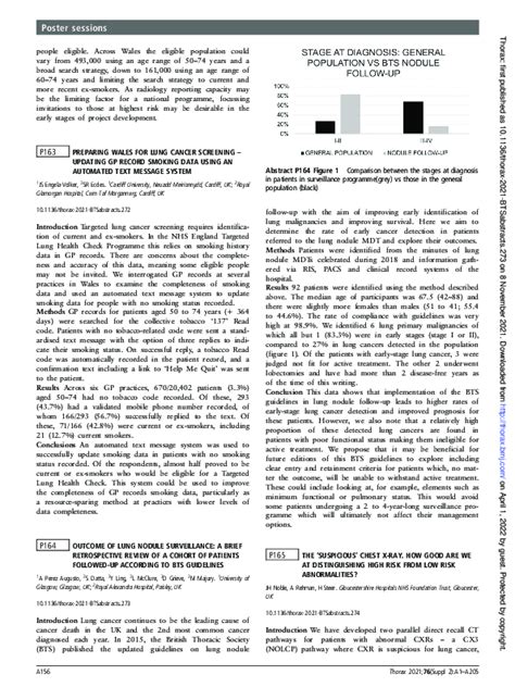 Pdf P164 Outcome Of Lung Nodule Surveillance A Brief Retrospective Review Of A Cohort Of