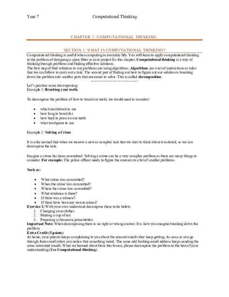 Pdf Year 7 Computational Thinking