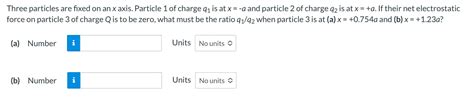 solved three particles are fixed on an x ﻿axis particle 1