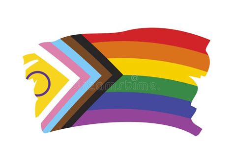 Progress Pride Flag Grunge Icon Vector Stock Vector Illustration Of