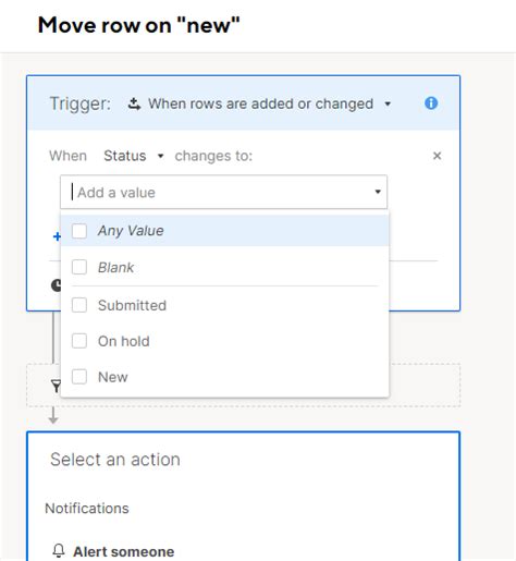 move row will not move if condition has a dropdown list — smartsheet