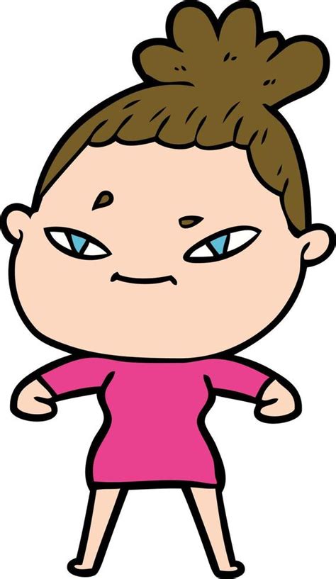 Mujer De Dibujos Animados De Vectores 12406137 Vector En Vecteezy