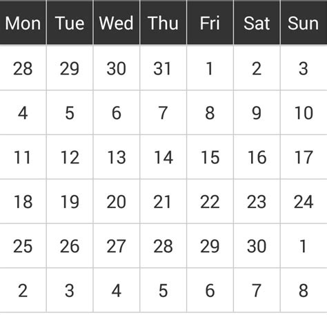 Calendar Android Gregoriancalendar Determine If A Day Belongs To