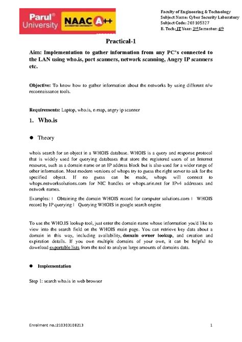 Cyber Security Lab Manual Subject Name Cyber Security Laboratory Subject Code B
