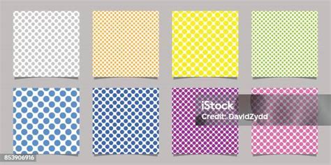색상 원활한 폴카 도트 패턴 배경 템플릿 세트원형에서 벡터 그래픽 0명에 대한 스톡 벡터 아트 및 기타 이미지 0명 곡선 기하 Istock