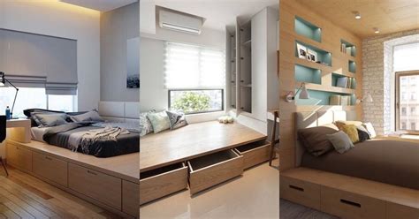 ใช้พื้นที่ได้คุ้ม ไอเดีย จัดเตียงนอนแบบเล่นระดับ เพิ่มมุมสวย เก็บของ