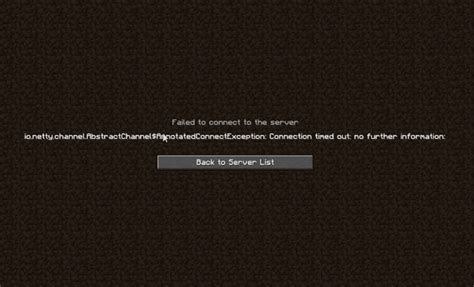 how to fix failed to connect to the server error in minecraft