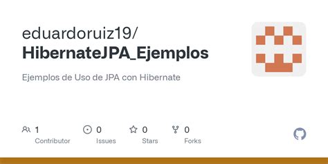 Github Eduardoruiz19hibernatejpaejemplos Ejemplos De Uso De Jpa Con Hibernate