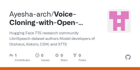 Github Ayesha Archvoice Cloning With Open Source Text To Speech Tts Hugging Face Tts