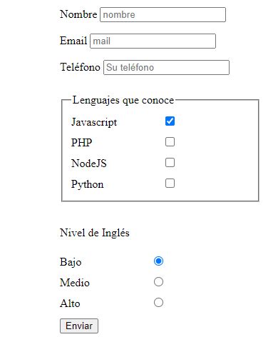 Ejercicios Sobre Formularios En HTML Y CSS