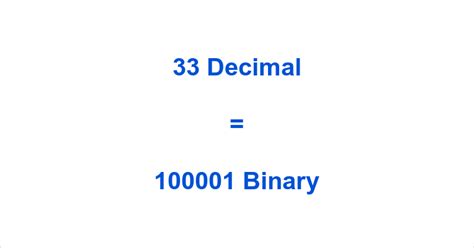 33 In Binary How To Convert 33 To Binary