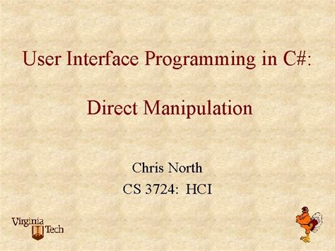 user interface programming in c direct manipulation chris
