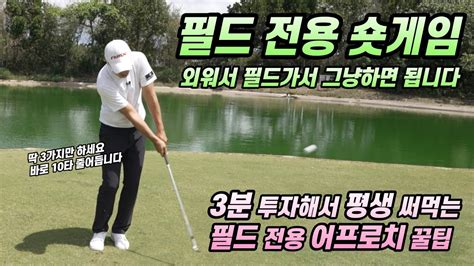 골프레슨 초간단 필드 전용 숏게임 잘 하는 법 And 너무 쉽게 10 타는 줄어듭니다~3분만 투자하세요 And 외워서 필드가서 그냥