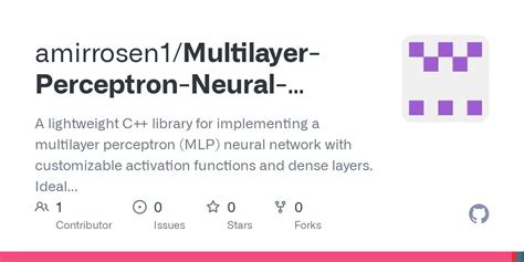 Github Amirrosen1multilayer Perceptron Neural Network A Lightweight