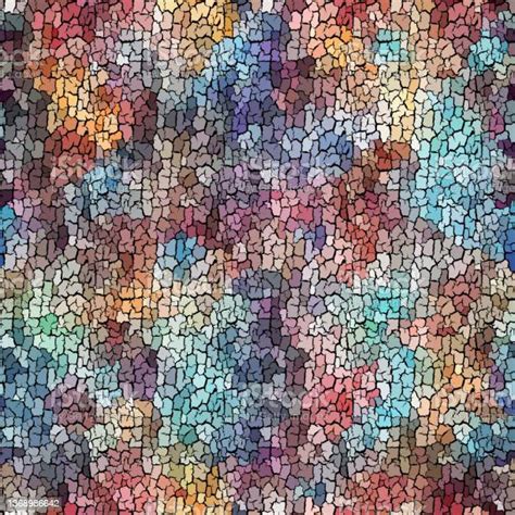 완벽 한 그런 지 추상 사각형 패턴입니다 그런 지 균열을 페인트 모자이크에 대한 스톡 벡터 아트 및 기타 이미지 모자이크