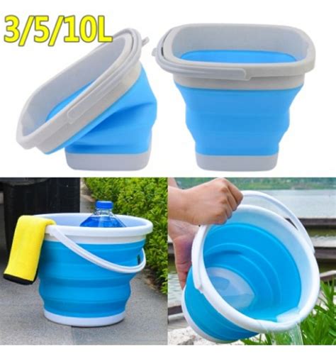접히는 폴딩 자바라 손잡이 양동이 바스켓 접는 물통 캠핑 차박 설겆이 통 접이식 세차 버킷 대야 낚시 티몬
