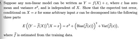 Solved Suppose Any Non Linear Model Can Be Written As Chegg
