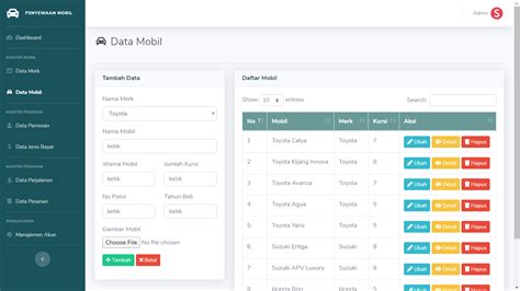 aplikasi penyewaan kendaraan mobil