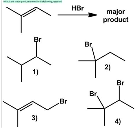 Solved What Is The Major Product Formed In The Following