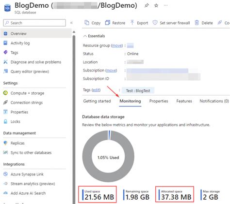 Check Azure Sql Db Space Used Sqlservercentral