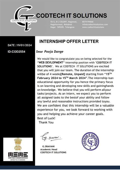 pooja dange on linkedin codtechitsolutions webdevelopment internship internshipopportunity