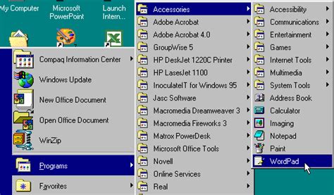 Windows Programs And Favorites