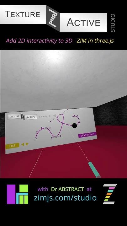 Drag Along 2d Path On 3d Surfaces In Threejs With Zimjs