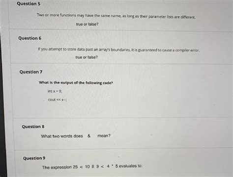 Solved Question 5 Two Or More Functions May Have The Same