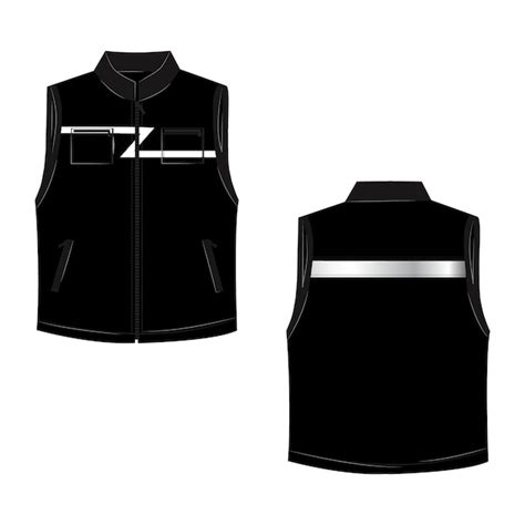 Premium Vector Black Vest Illustration Black Sleeveless Puffer Jacket