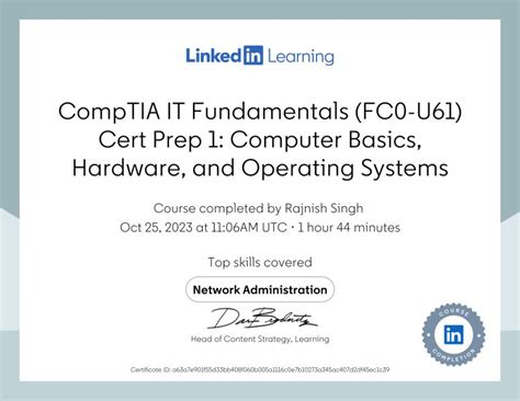 Rajnish Kumar Singh On Linkedin Certificate Of Completion