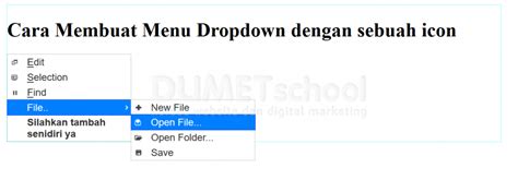 Cara Membuat Menu Dropdown Dengan Icon Kursus Web Design Private