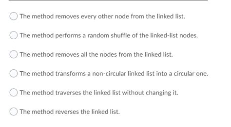 Solved What Does The Following Method Do In The Context Of A Chegg