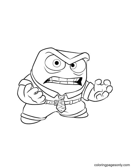 Anger From Inside Out Coloring Page