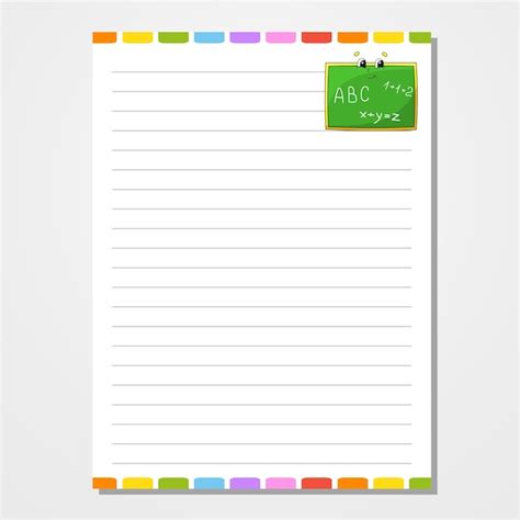 Premium Vector Sheet Template For Notebook Notepad Diary Lined Paper
