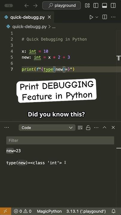 this might be the best debugging feature in python coding python