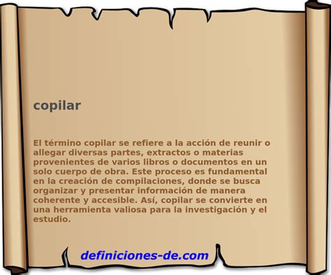 Significado De «copilar