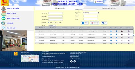 Source Code Quản Lý Thư Viện Trường đại Học Công Nghiệp Hà Nội Bằng Php