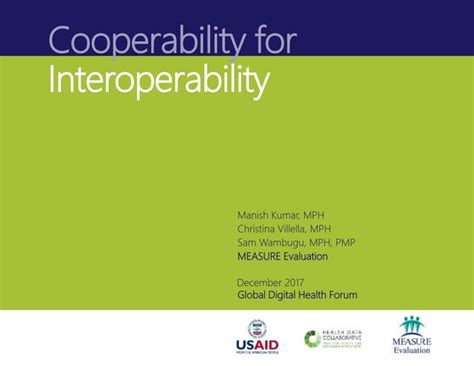 Cooperability For Interoperability Ppt