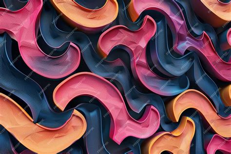 Premium Photo Abstract Geometric Pattern With Interlocking Shape