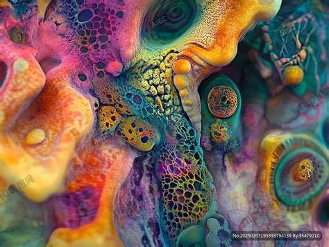 Ai创作图3d抽象连续凹凸肌理 抽象炫酷艺术图腾意境 高级流体唯美艺术 3d抽象艺术 肌理彩色流体背景墙 肌理彩色流体 艺术图案渲染肌理 彩色概念细胞流体画 肌理彩色流体背景 蛋白质艺术 风格