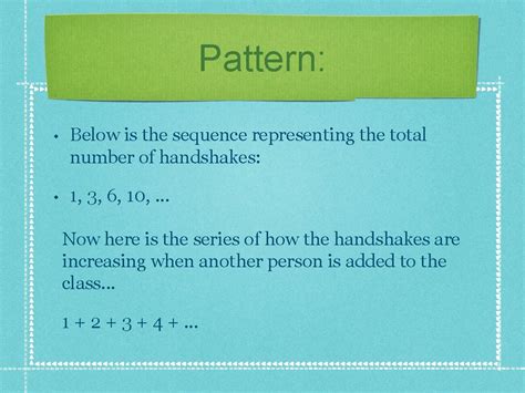 Problem Solving Ch 1 The Handshake Problem Shake
