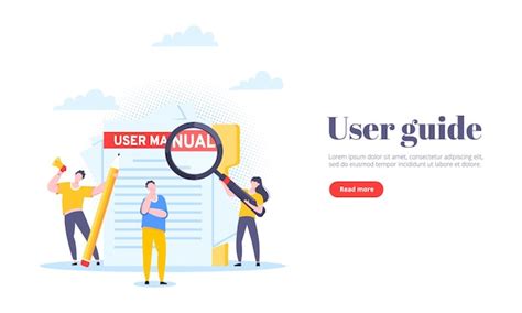 Premium Vector User Manual Guide Book Flat Style Design Vector