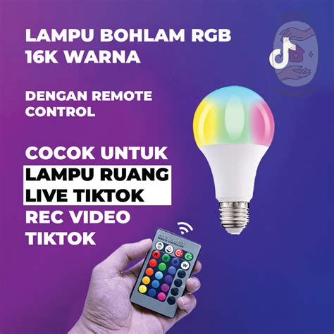 Jual Lampu Bohlam LED RGB Bulb Remote Ganti Warna Warni LED Hias Watt Watt Watt Smart