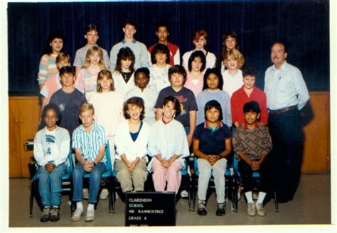 Clarendon 1986 8th Grade Class Picutre
