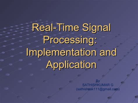 Real Time Signal Processing Implementation And Application Ppt Computing Technology