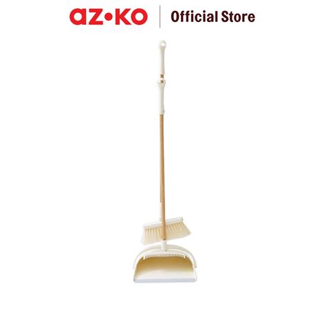 Jual Azko Proclean Set Sapu Dan Pengki Krem Beige Cokelat Floor Cleaner Set Sapu Dan Serokan