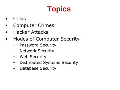 Computer Security Hacking Ppt Information And Network Security Computing