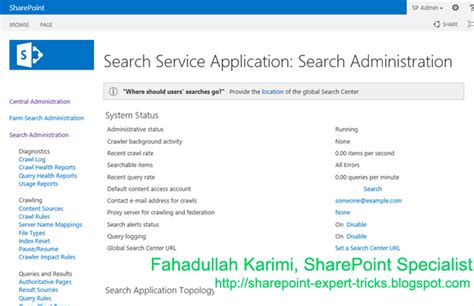 Sharepoint Tips And Tricks Configure Search Service Application On Sharepoint Server 2013