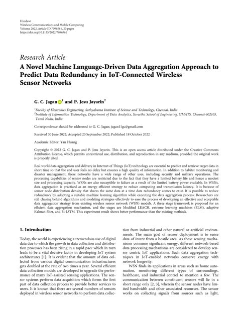 Pdf A Novel Machine Language Driven Data Aggregation Approach To Predict Data Redundancy In