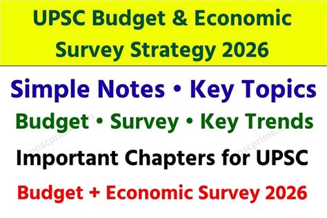 Upsc Budget And Economic Survey Strategy 2026